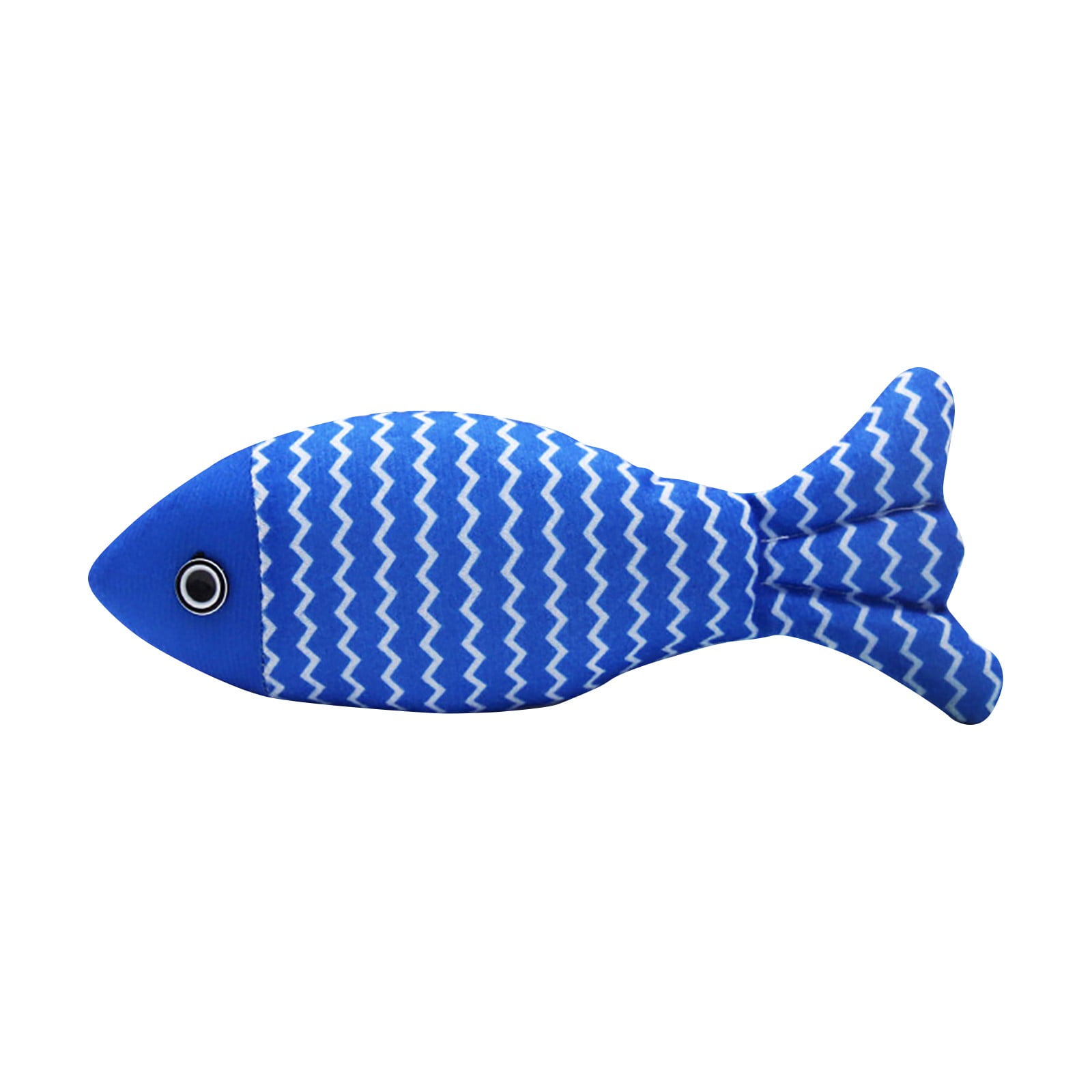 Blue Fish Shaped Squeaky Dog Chew Toy Interactive Safe & Non Toxic for ...
