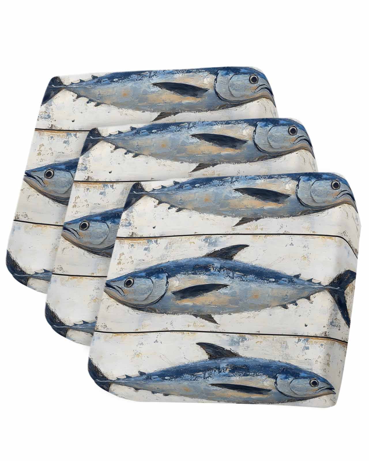 Blue Fish Sofa Couch Cushion Covers Washable, Removable Stretchable ...