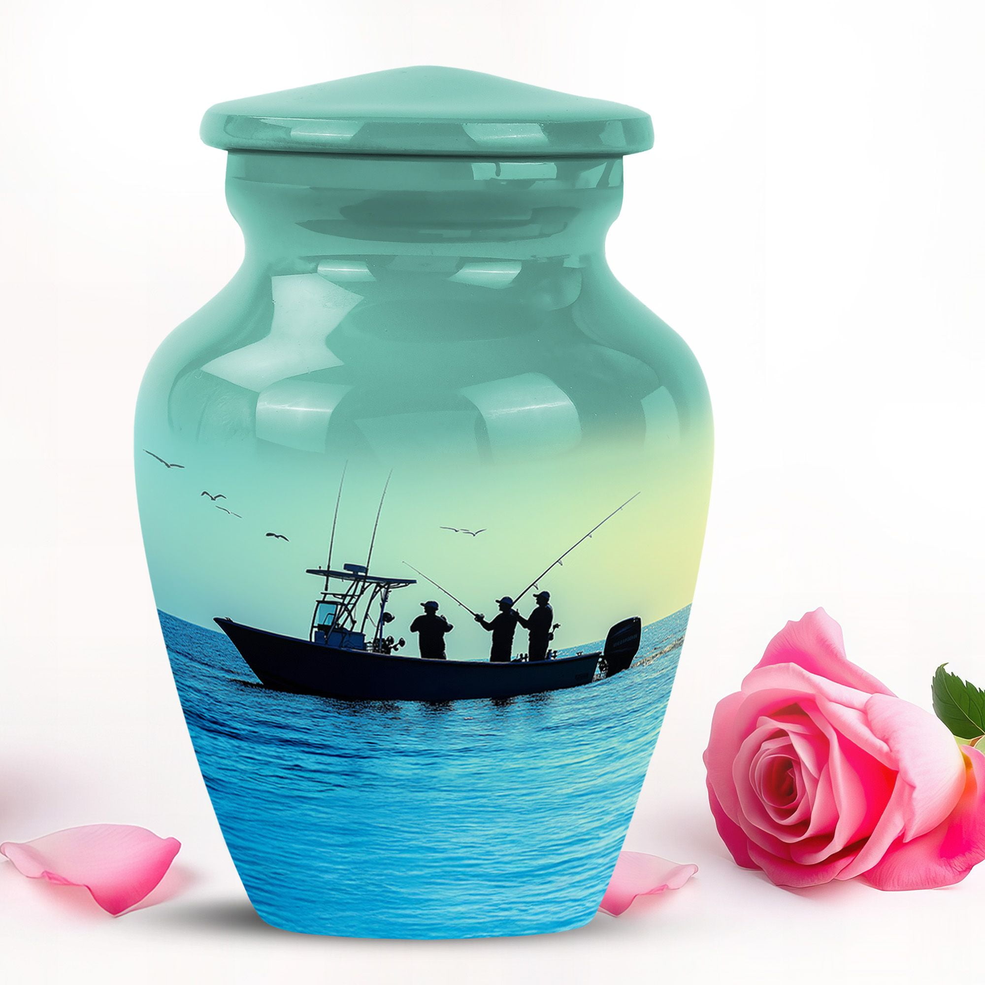 Blue Fishing BoatSmall adult urns for human ashes ffemale - urns for ...