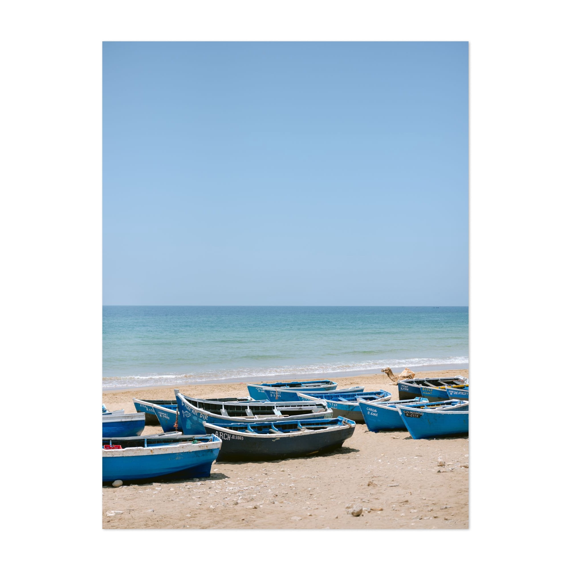 Blue Fishing Boats - Taghazout Souss-Massa Morocco Photography Beach ...