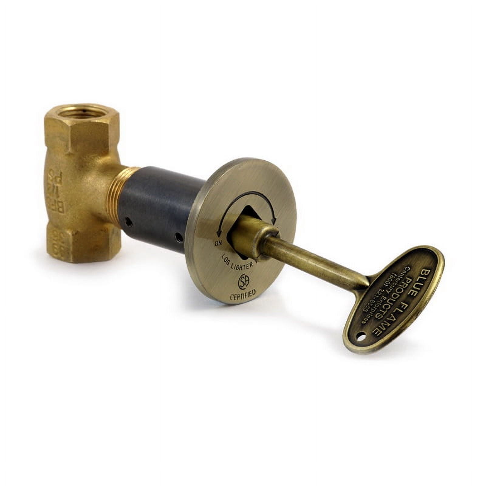 Multifunctional-Valve-Straight-1/2" -Antique Brass Flange,3" Gas Valve ...