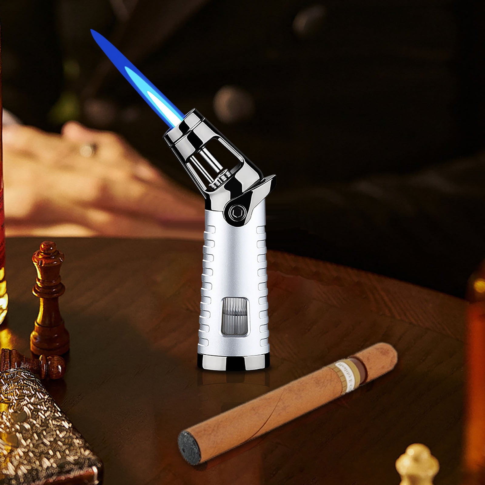 Blue Flame Butane Lighter for Welding & Camping-Large Flame Spray BBQ ...