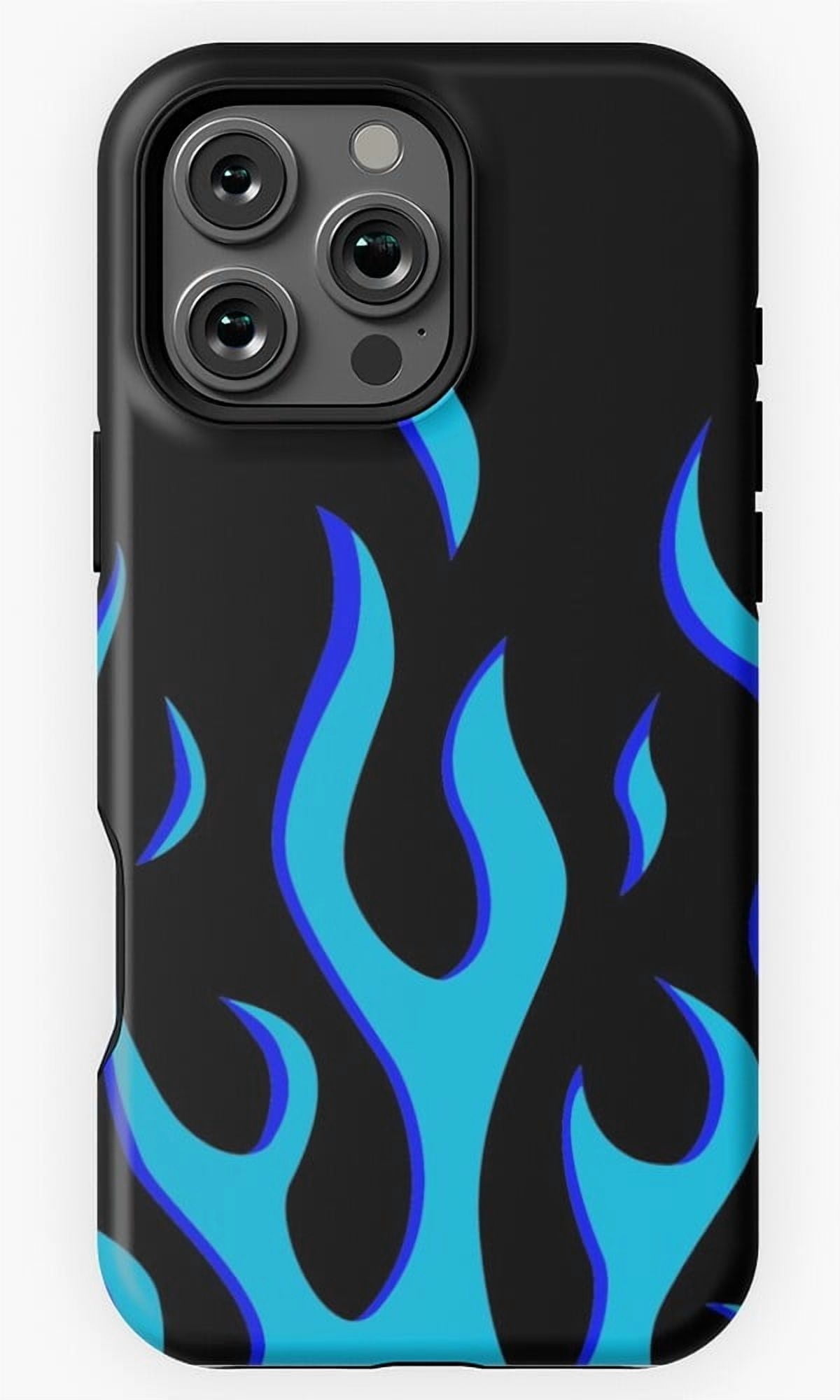 Blue Flame Minimal Abstract Fire Design Phone Case for iPhone 11 12 13 ...
