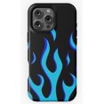 Blue Flame Minimal Abstract Fire Inspired Print H379 Premium Case for ...