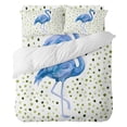 Blue Flamingo Bedding Duvet Cover Set California King Size 4 Pieces ...