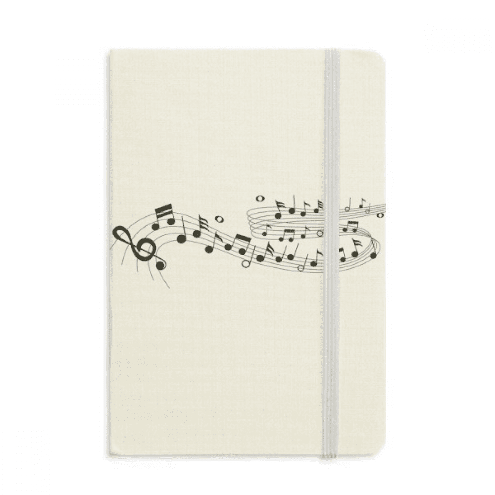 Blue Flappg Music 5-le Staff Notebook Fabric Hard Cover Classic Journal ...