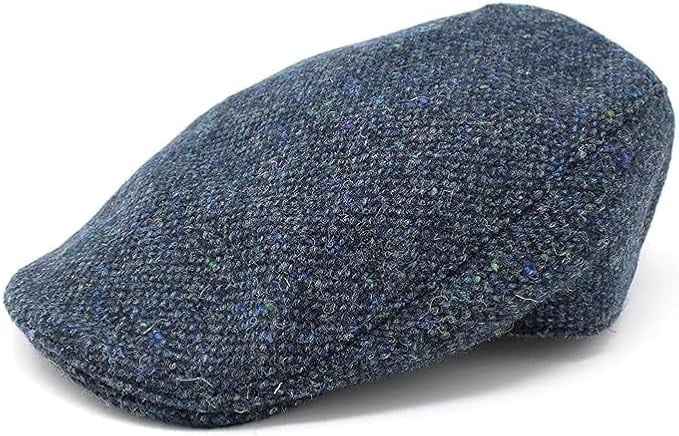 Blue Fleck Donegal Touring Cap Tweed, Slim Fit, Curved Peak, 100% ...