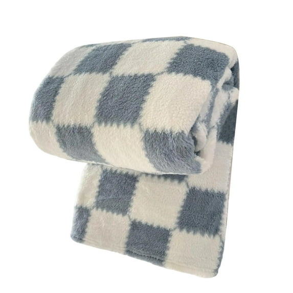 Blue Fleece Blanket Soft Polyester Throw Nap Blanket For Bed Couch Air ...