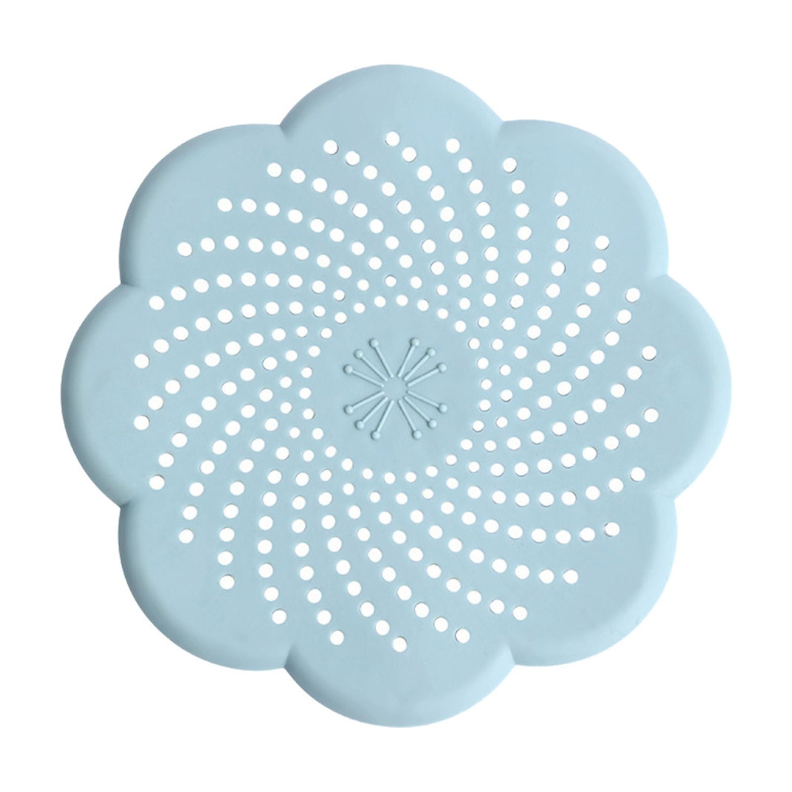 Blue Floor Drain Filter Mat, Soft Suction Cup Cover For Shower Sink ...