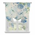 Blue Flora Tie Up Curtains for Window, Insulated Balloon Shade ...