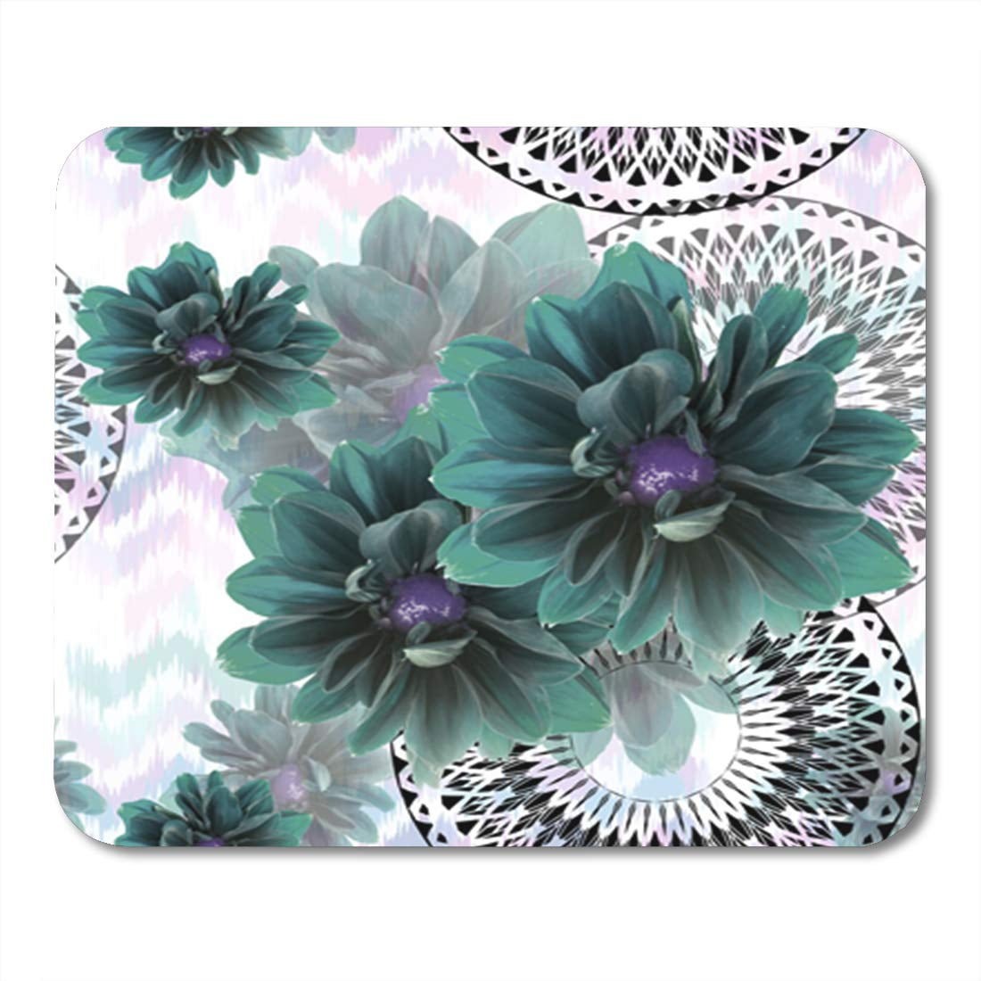 Blue Floral Abstract Realistic Collage Clip Dahlia Flower Layers Effect ...