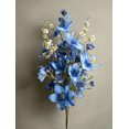 Blue Floral Art Canvas Print, Botanical Wall Decor for Living Room ...