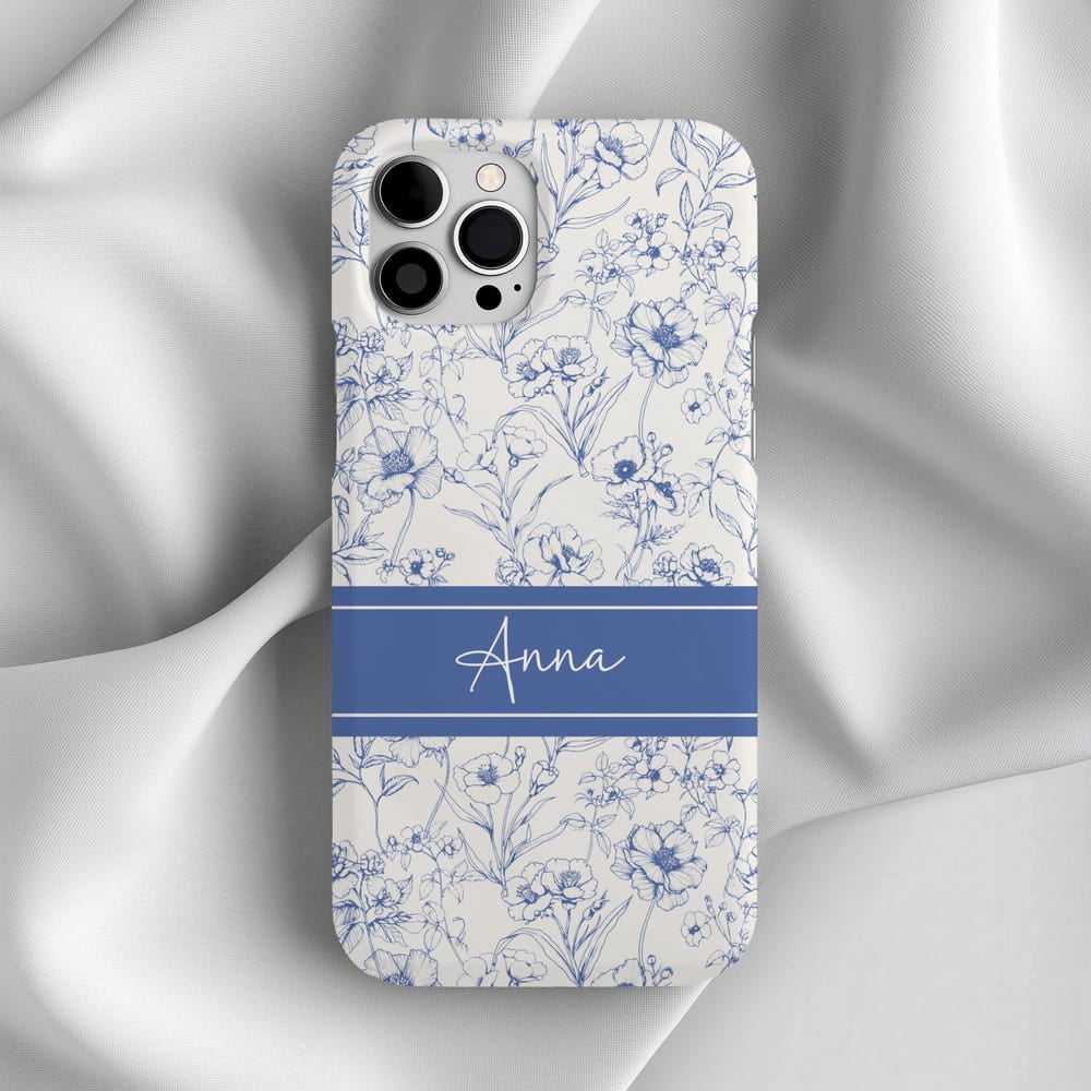 Blue Floral Chinoiserie Cottagecore Phone Case 17 16 15 14 13 12 11 Pro ...