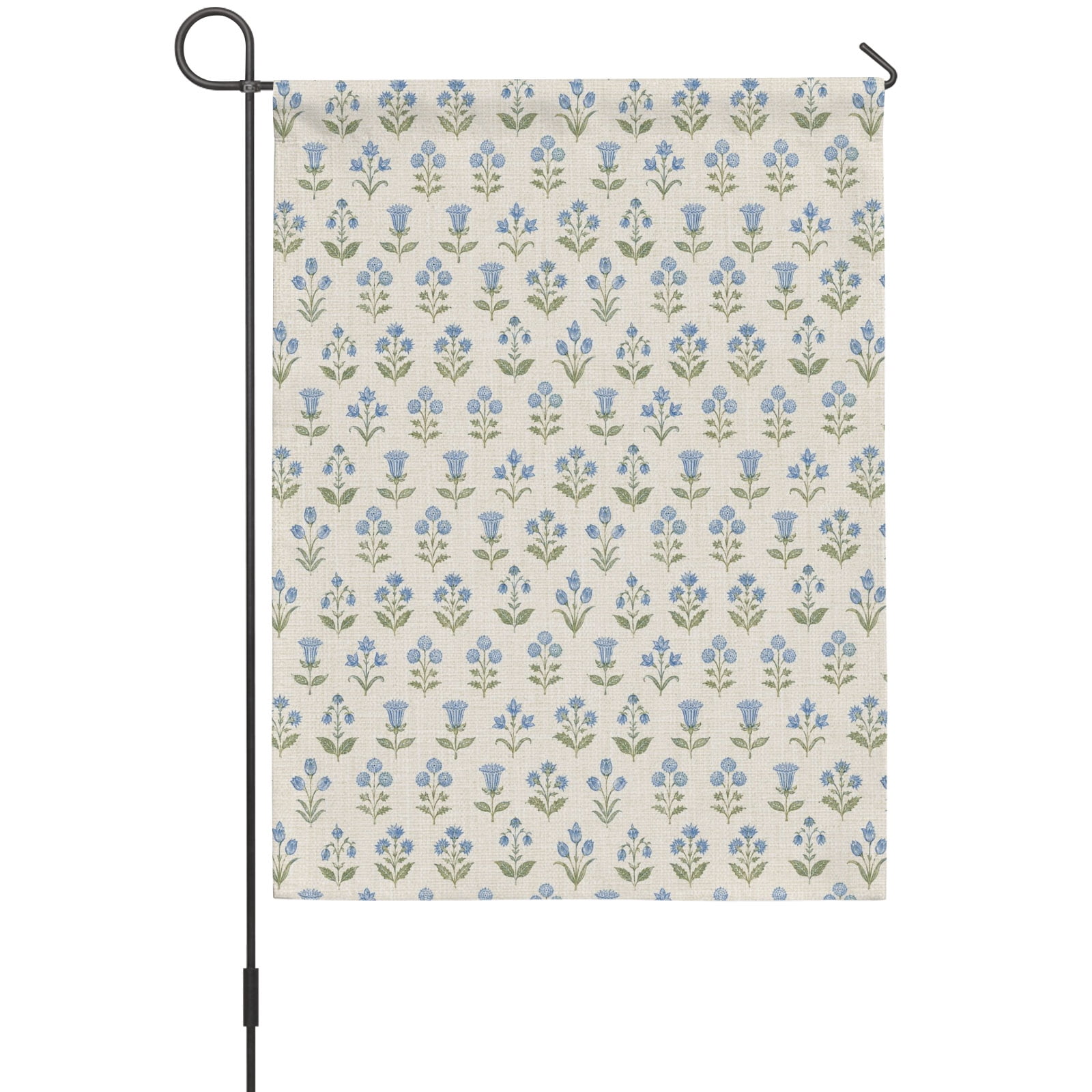 Blue Floral Garden Flag 12 x 18 Inches, Vintage Country Pastoral ...