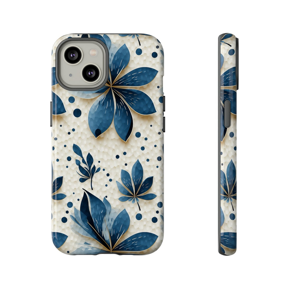 Blue Floral Golf Texture Art iPhone Case 17 through 11 Pro Max ...