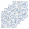 Blue Floral Kitchen Dish Towels for Drying Dishes Set of 4, Garden ...