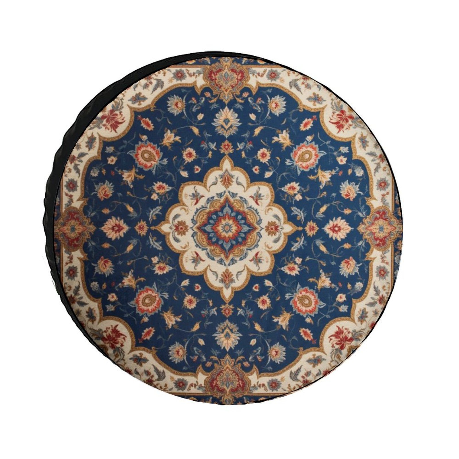 Blue Floral Oriental Rug Spare Tire Cover 14-16inch Universal Wheel ...