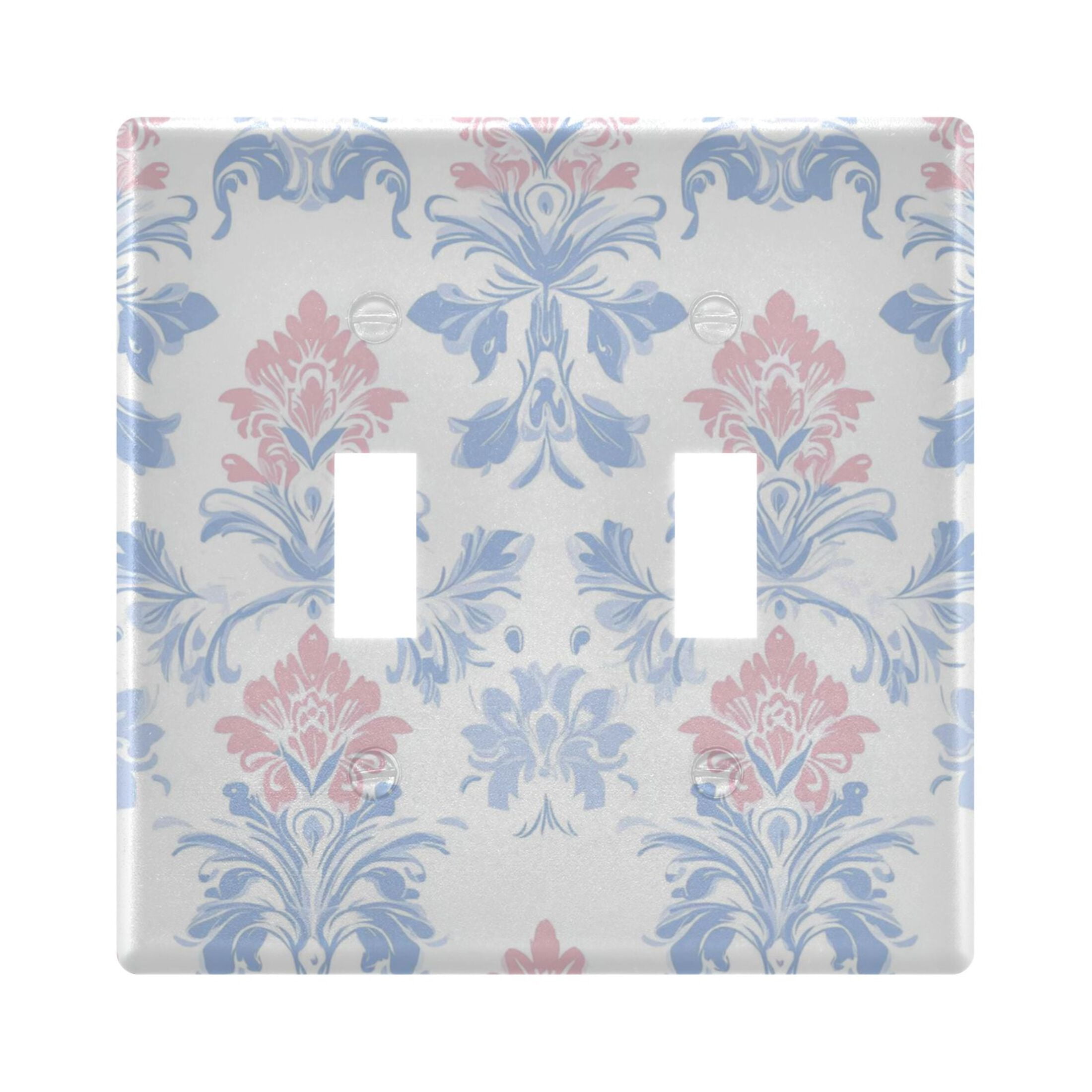Blue Floral Ornaments Decorative Light Switch Plates Switch Cover ...