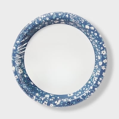 Blue Floral Paper Plate 10" - Walmart.com