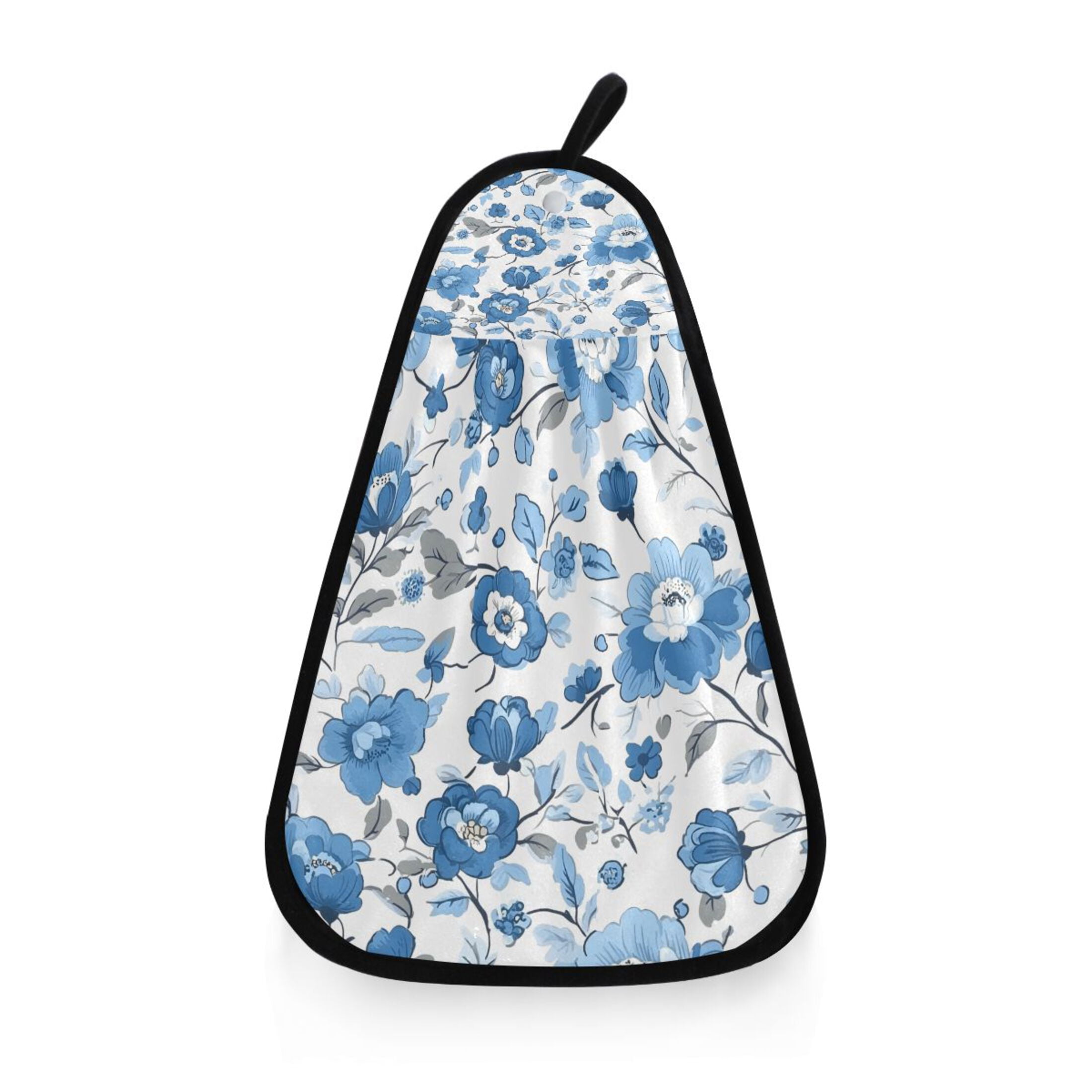 Blue Floral Pattern Hand Towel Quick Drying Home Storage Kitchen Towel ...