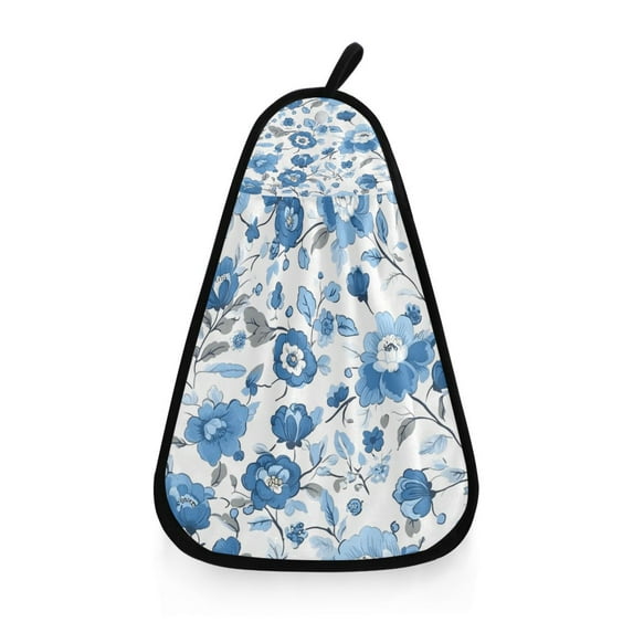 Blue Floral Pattern Hand Towel Quick Drying Home Storage Kitchen Towel ...