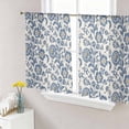 Blue Floral Sheer Curtains for Living Room Bedroom, Oriental ...