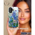 Blue Floral Stained Glass Print iPhone Samsung Tough Phone Case ...