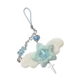 Blue Floral Star Strawberry Charm Keychain Decoration Lightweight And ...