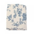 Blue Floral Table Cloth Retro Cotton Linen Blue Flower Wild Rose ...