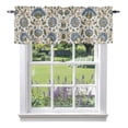 Blue Floral Valances for Windows Bohemian Country Rustic Farmhouse ...