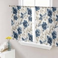 Blue Floral Vintage Sheer Curtains for Living Room Bedroom, Watercolor ...
