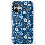 Blue Florals 2 Botanical Pattern Phone Case for iPhone 11 12 13 14 15 ...
