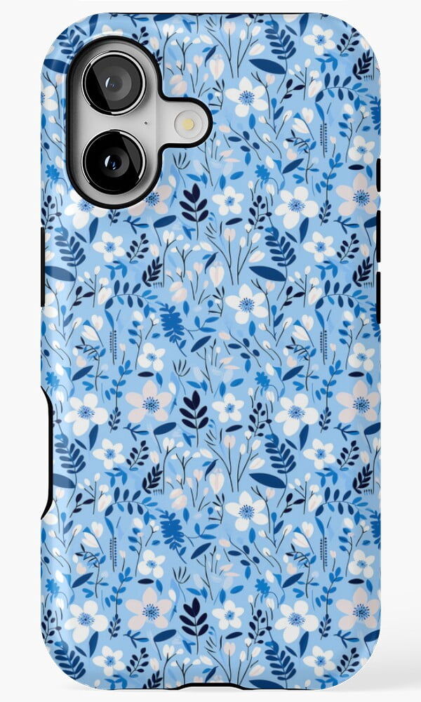 Blue Florals 52 Botanical Garden Flower Art Phone Case for iPhone 11 12 ...