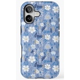 Blue Florals 6 Garden Flower Art Phone Case for iPhone 11 12 13 14 15 ...