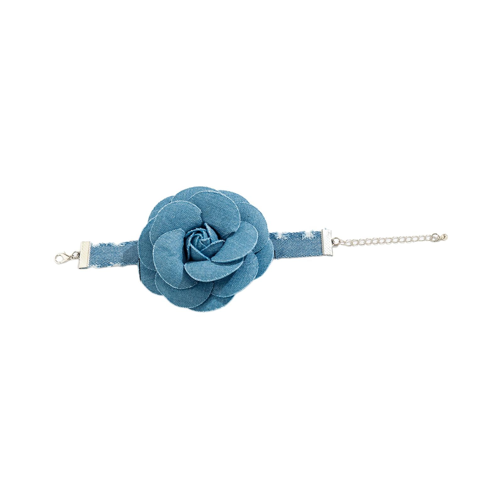 Blue Flower Bracelet Bangle Bracelet ,Denim ,Stylish Dress Accessories ...