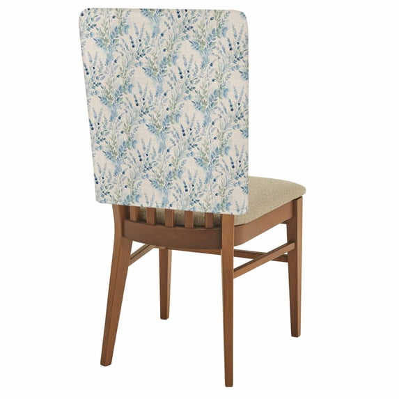 Blue Flower Chair Back Covers Set of 4 Summer Country Blue Lavender ...