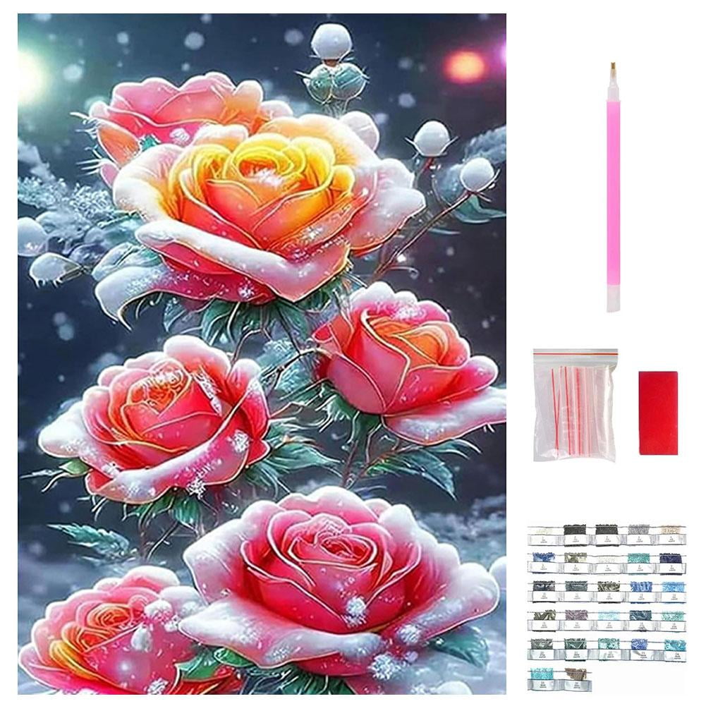 Blue Flower Diamond art kits Craft Kit, Adult DIY Art Set with Full ...