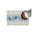 Blue Flower Doormat Country Vintage Pastoral Watercolor Flower Green ...