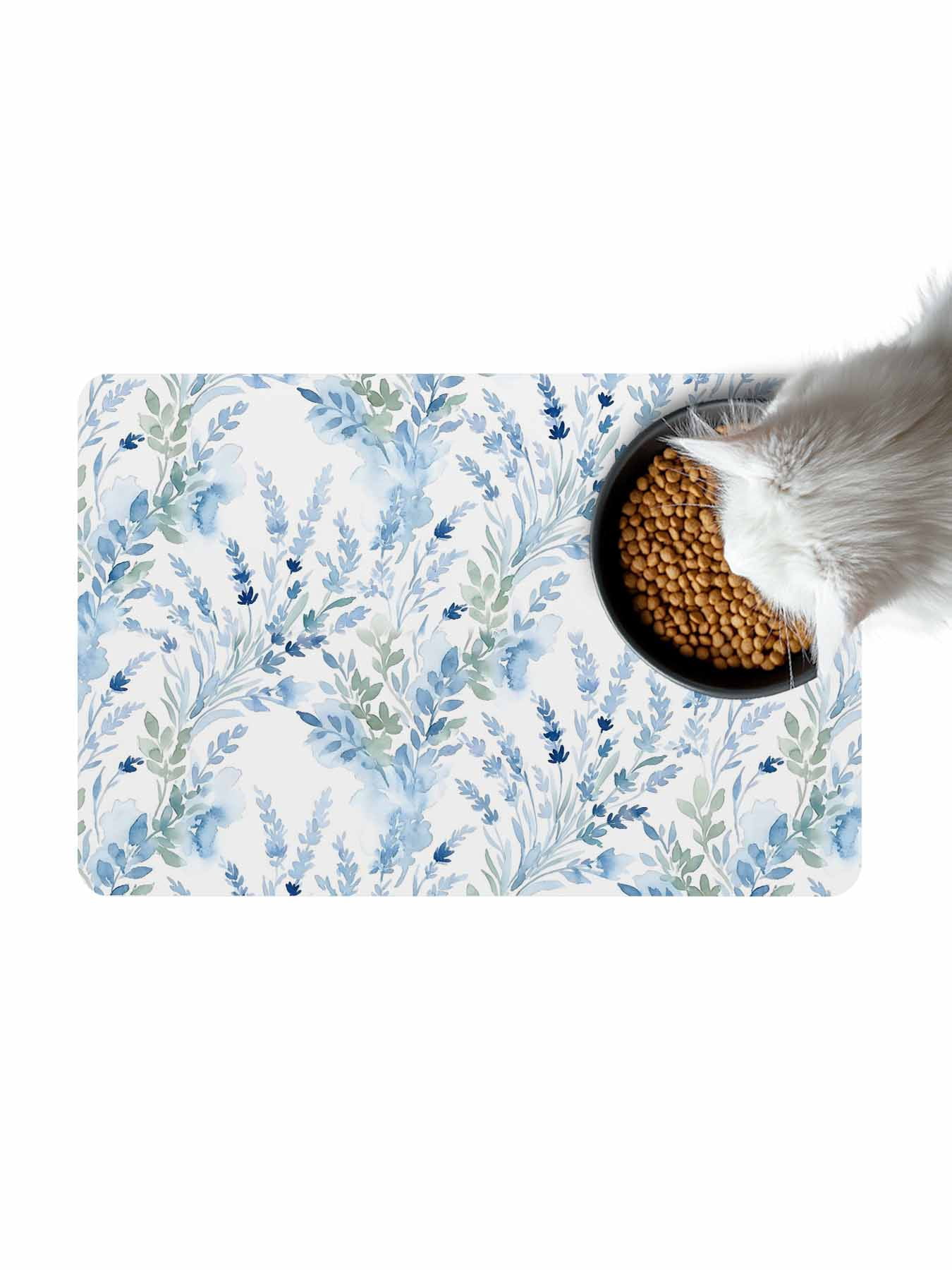 Blue Flower Doormat Non Slip Diatomaceous Earth Door Mat Absorbent ...
