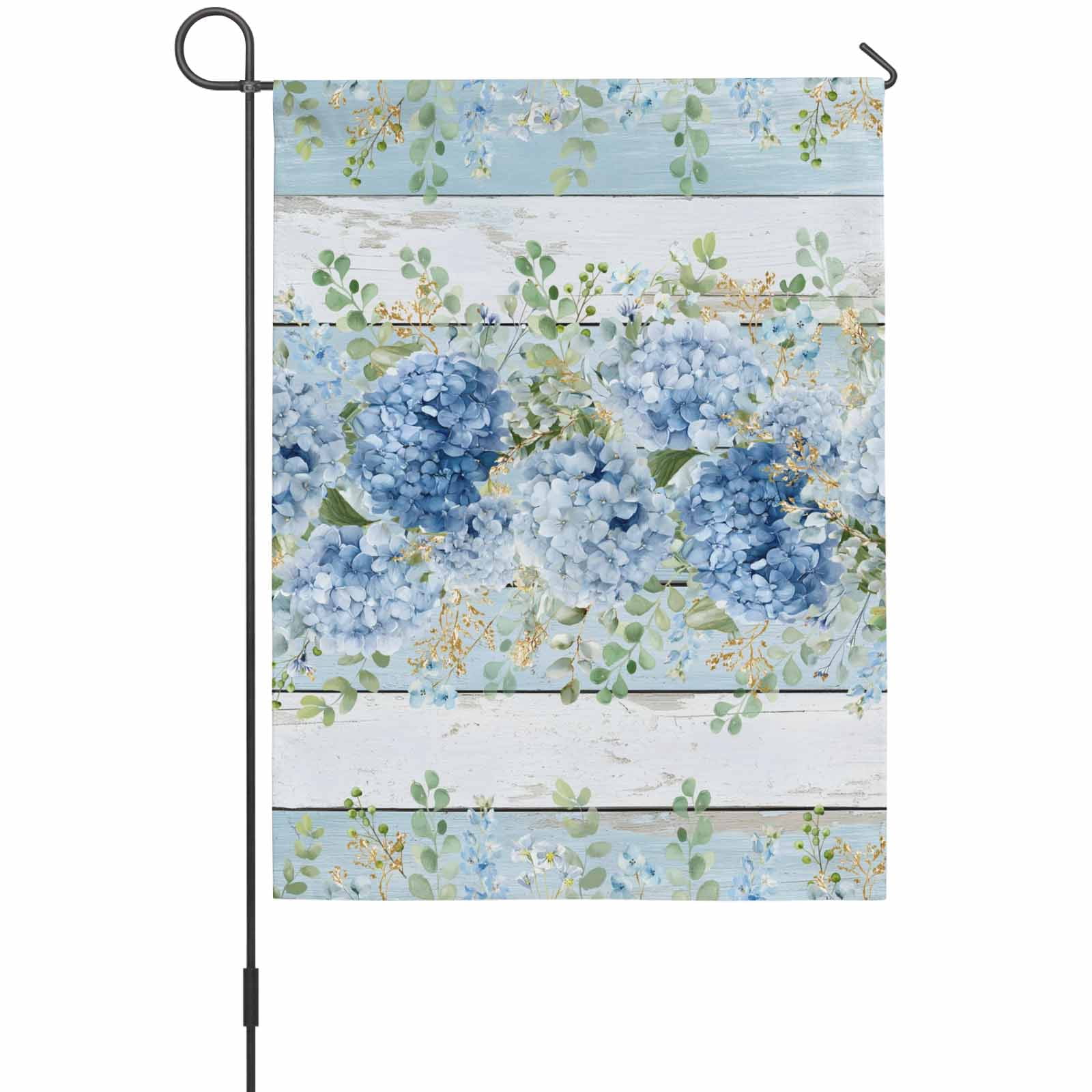 Blue Flower Garden Flags For Outdoor, Summer Country Hydrangea Floral ...