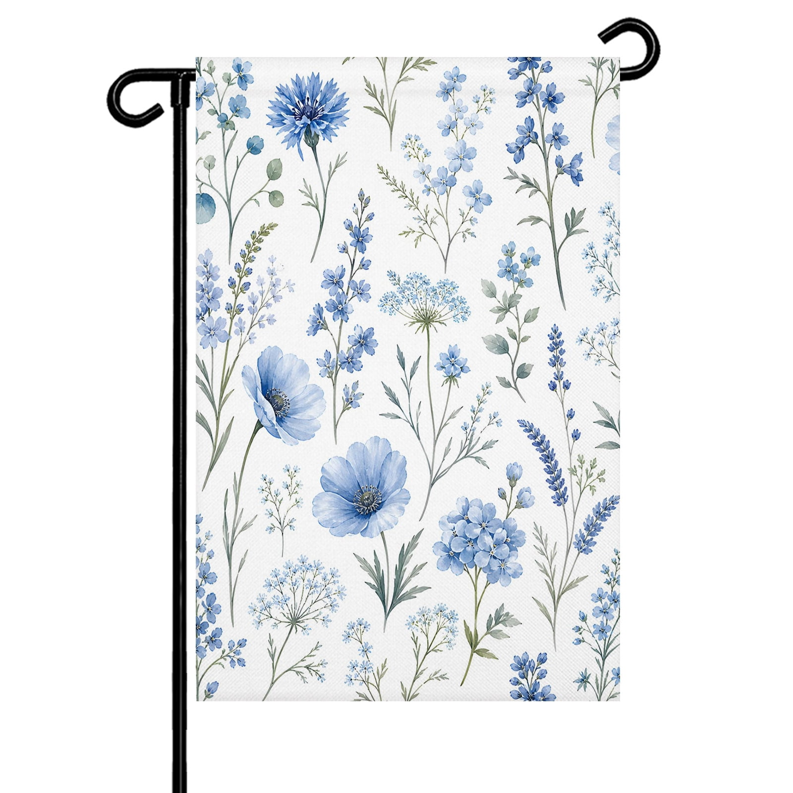 Blue Flower Garden Flags for Outside Wildflower Spring Plant Double ...