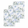 Blue Flower Kitchen Dish Towels for Drying Dishes Set of 3, Sage Green ...