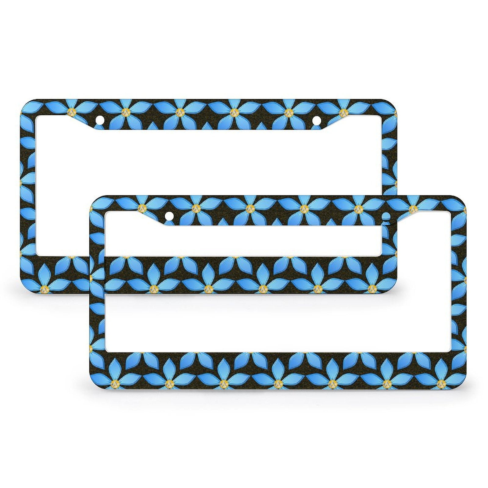 Blue Flower License Plate Frame 2 Pack License Plate Frames Car ...