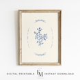 Blue Flower Nursery Wall Print Floral Nursery Decor Powder Blue ...