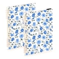 Blue Flower Pattern A5 Notebook Set of 2 Refillable 60 Sheets ...