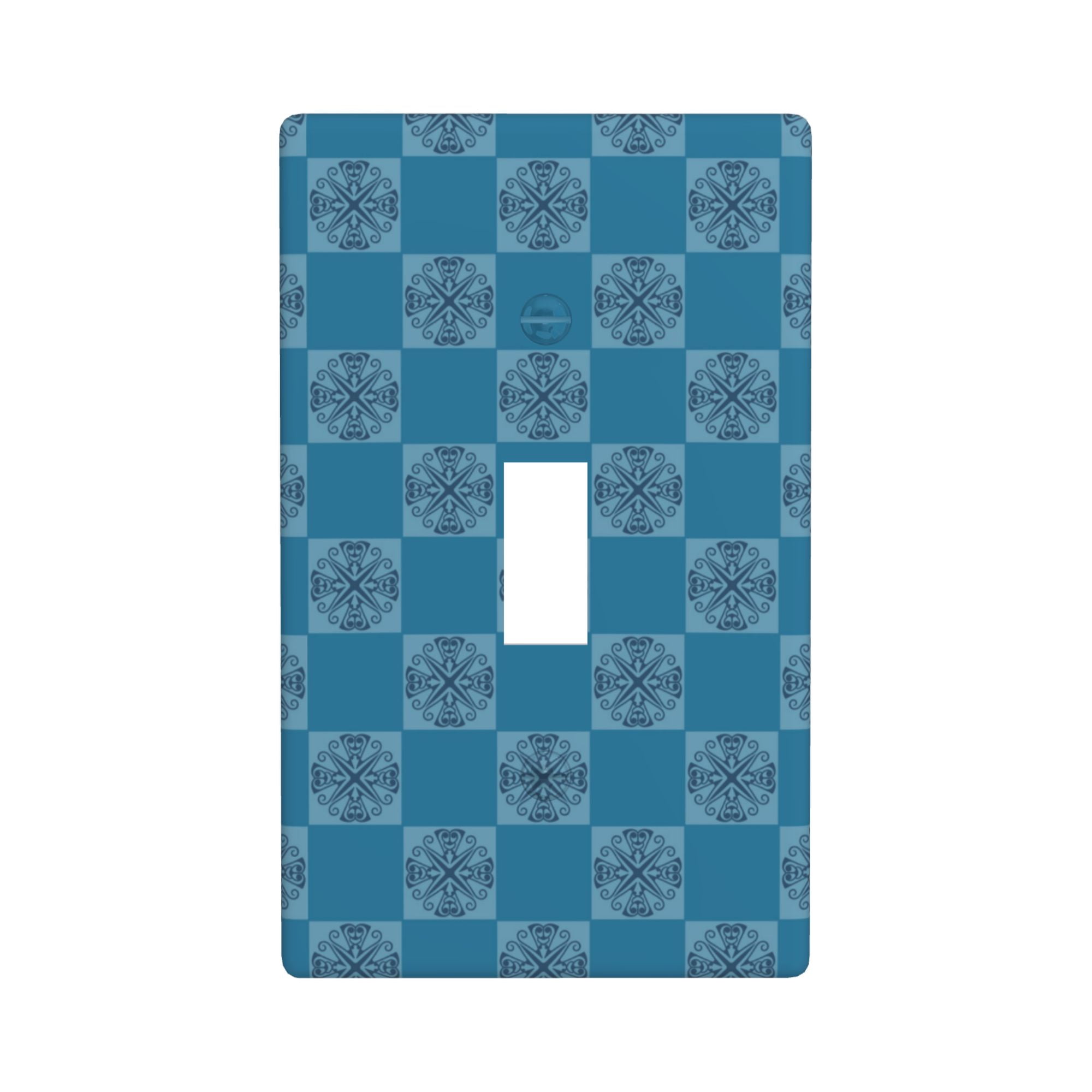 Blue Flower Pattern Background Single Toggle Light Switch Plate ...