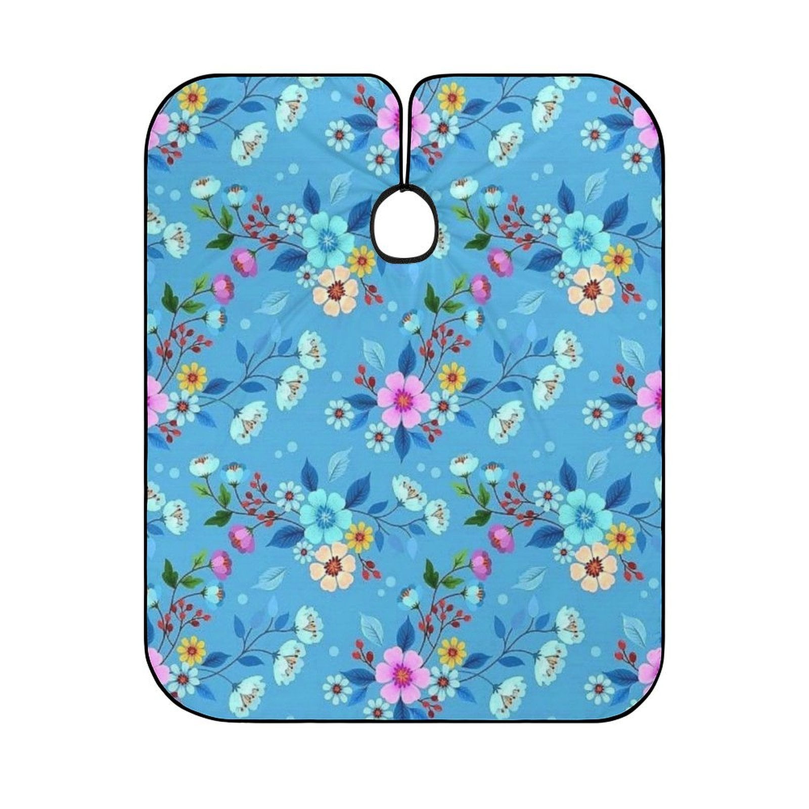 Blue Flower Pattern Haircut Capes Waterproof Hair Cutting Cape for ...