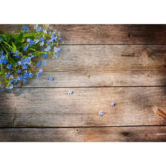 Blue Flower Petal Wooden Board Photography background Props For Baby ...
