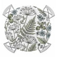 Blue Flower Round Table Cover, Green Leaf Spring Wildflowers Country ...