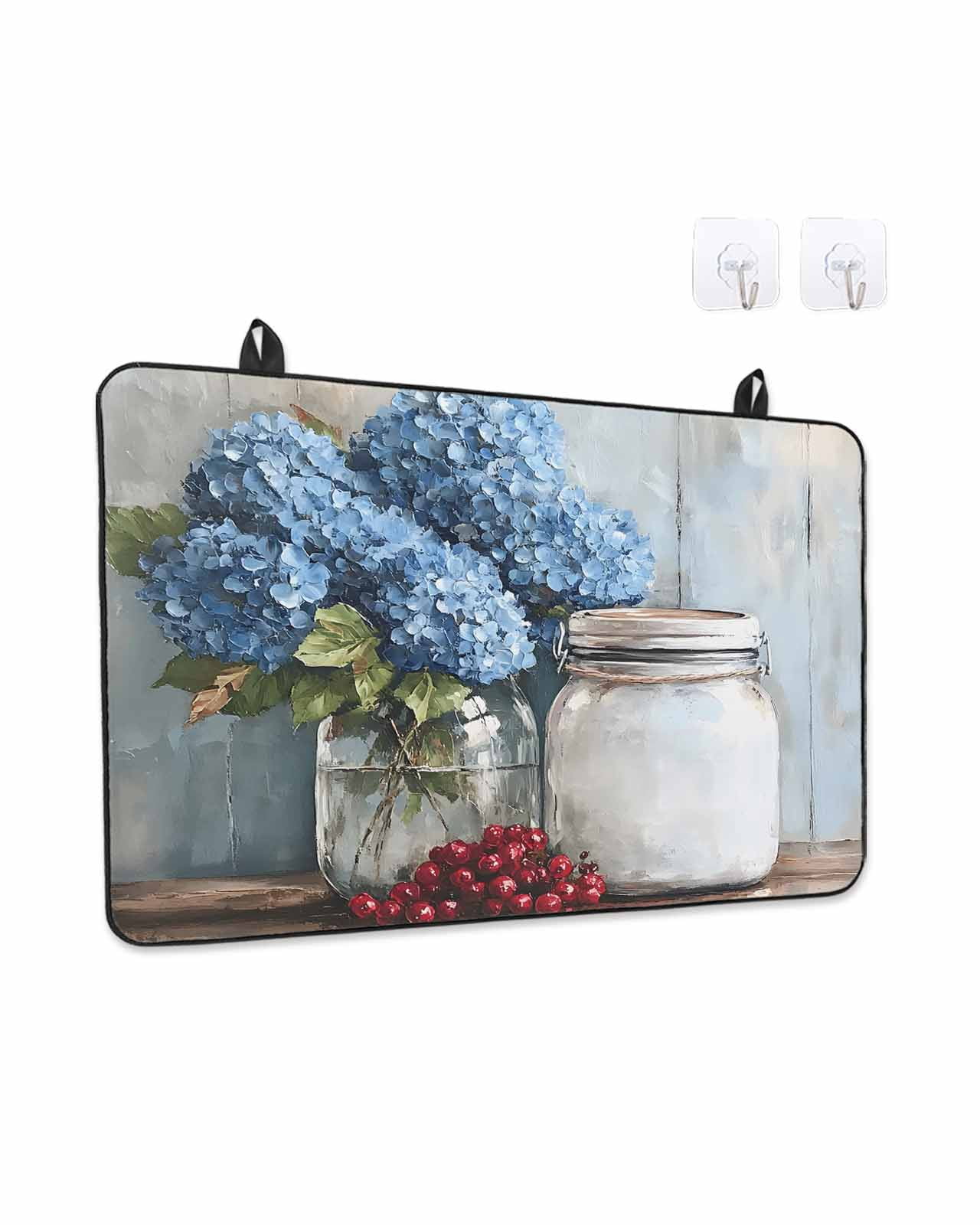 Blue Flower Stove Top Covers for Electric Stove, Kitchen Glass Ceramic ...